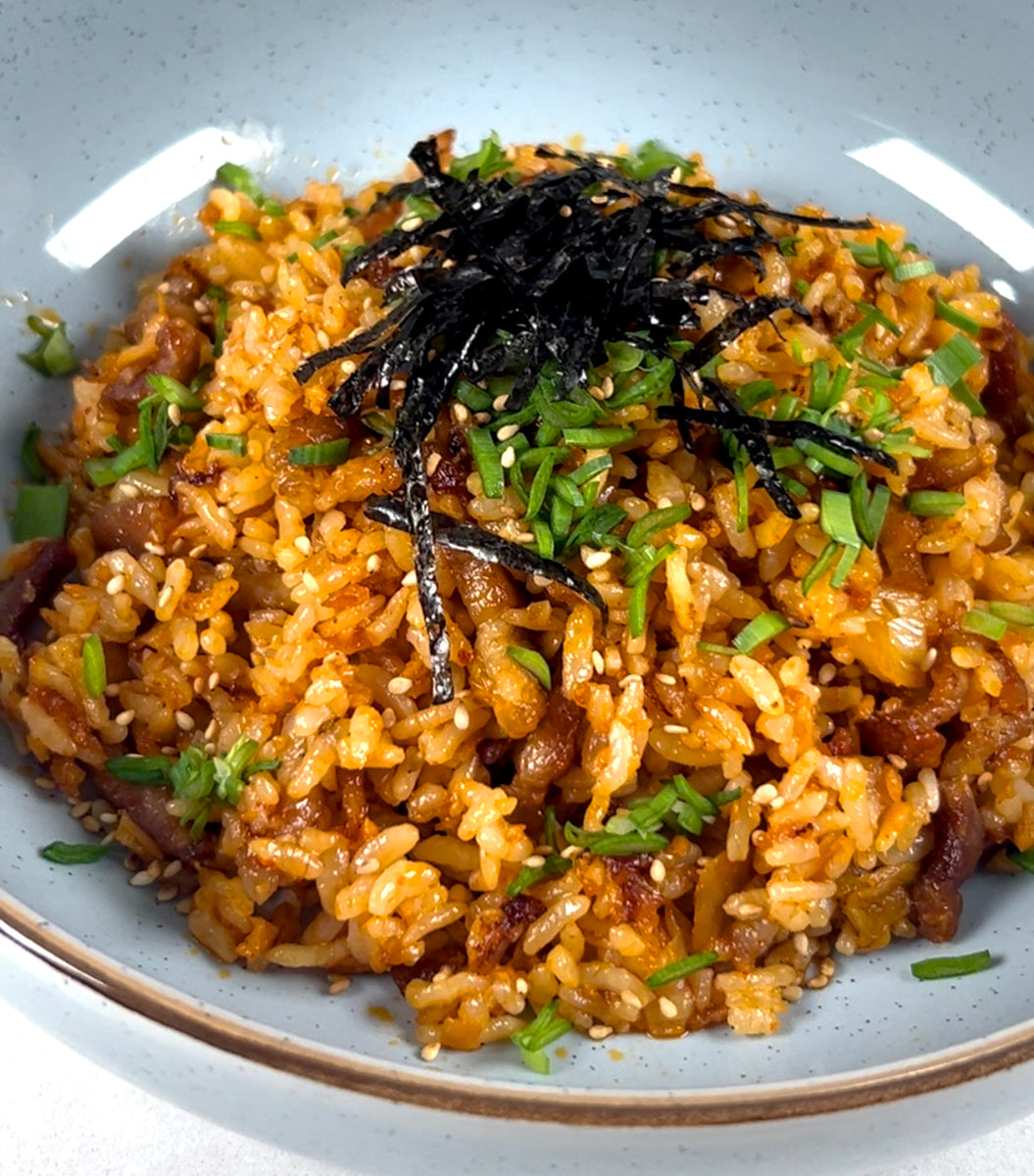 Deliciously Easy Kimchi Fried Rice with Pork Belly - Authentic Korean ...
