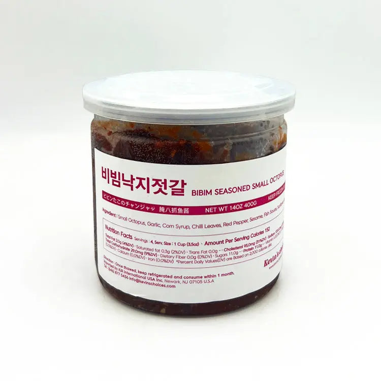 Bibim Seasoned Small Octopus Jeotgal 비빔낙지젓갈 14oz. (400g) - Kevin's ...
